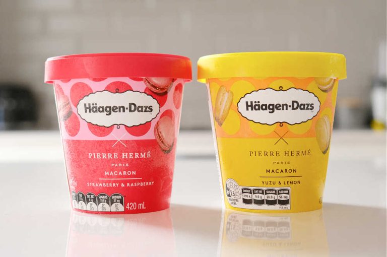Review Of Haagen-Dazs Macaron Strawberry & Raspberry Ice Cream - Scoop Club