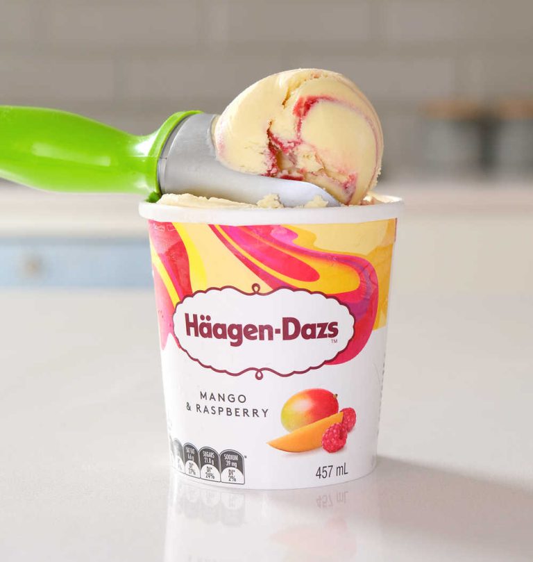 Review Of Haagen-Dazs Mango and Raspberry Ice Cream - Scoop Club