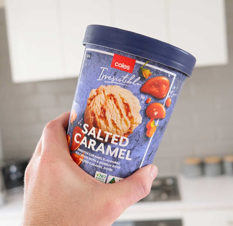 Review Of Coles Salted Caramel Ice Cream - Scoop Club