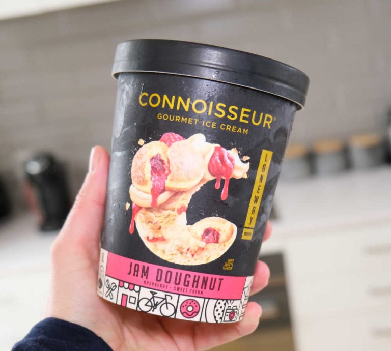 Review Of Connoisseur Jam Doughnut Ice Cream - Scoop Club